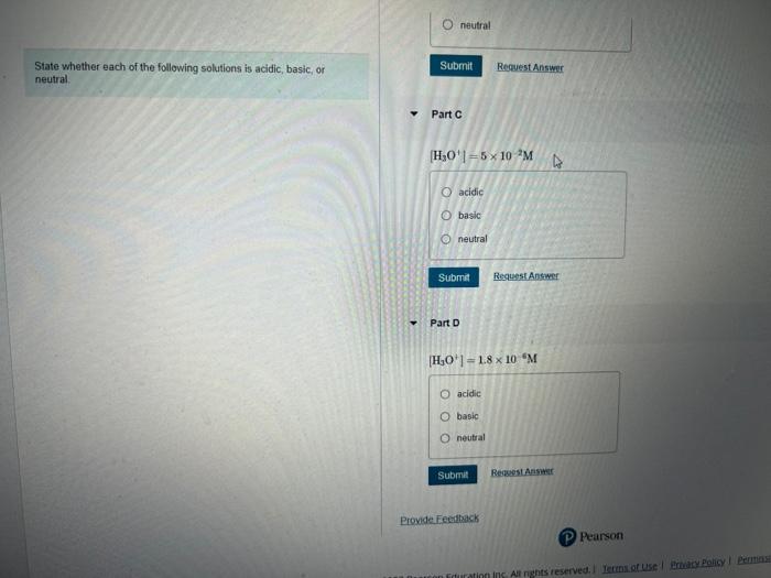 Solved State whether each of the following solutions is | Chegg.com