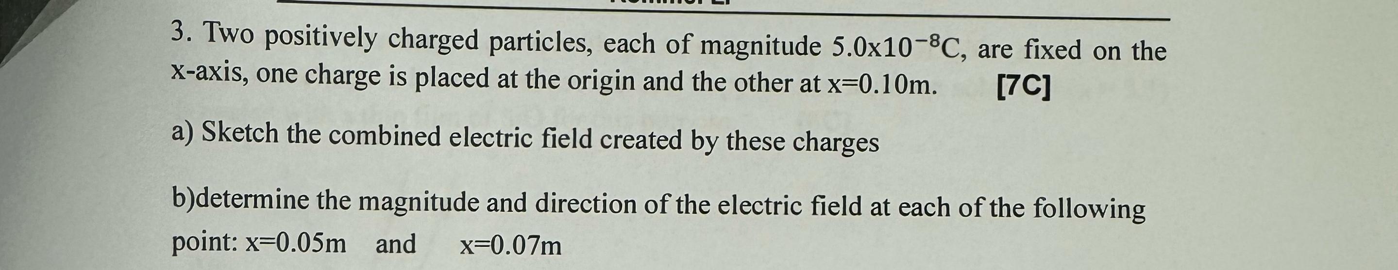 Solved Two positively charged particles, each of magnitude | Chegg.com
