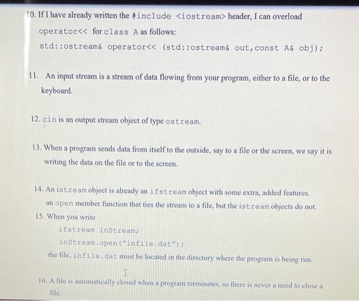 Solved 10. If I have already written the #include header, I | Chegg.com