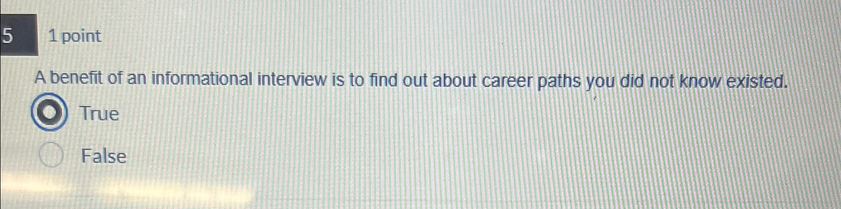 Solved 51 ﻿pointA benefit of an informational interview is | Chegg.com