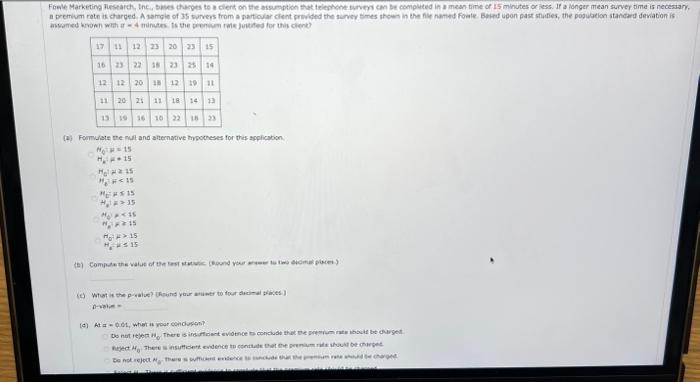 Solved (a) Formulate the nult and atternative hrypocheses | Chegg.com