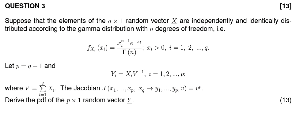 Solved QUESTION 3Suppose that the elements of the q×1 | Chegg.com