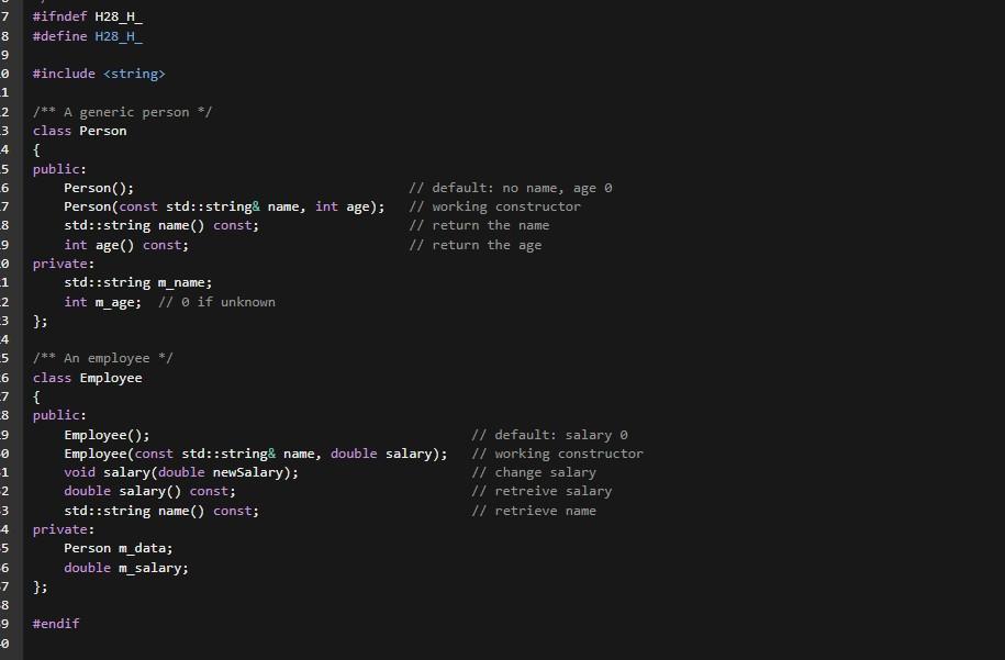 Solved 20 Employees are People Too! C lass data members can | Chegg.com