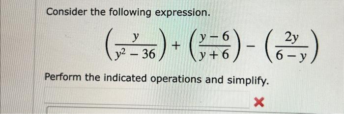 Solved Consider the following expression. | Chegg.com