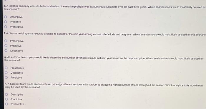 Solved For each of the following scenarios, state whether | Chegg.com