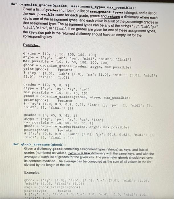 Solved Functions The signature of each function is provided | Chegg.com