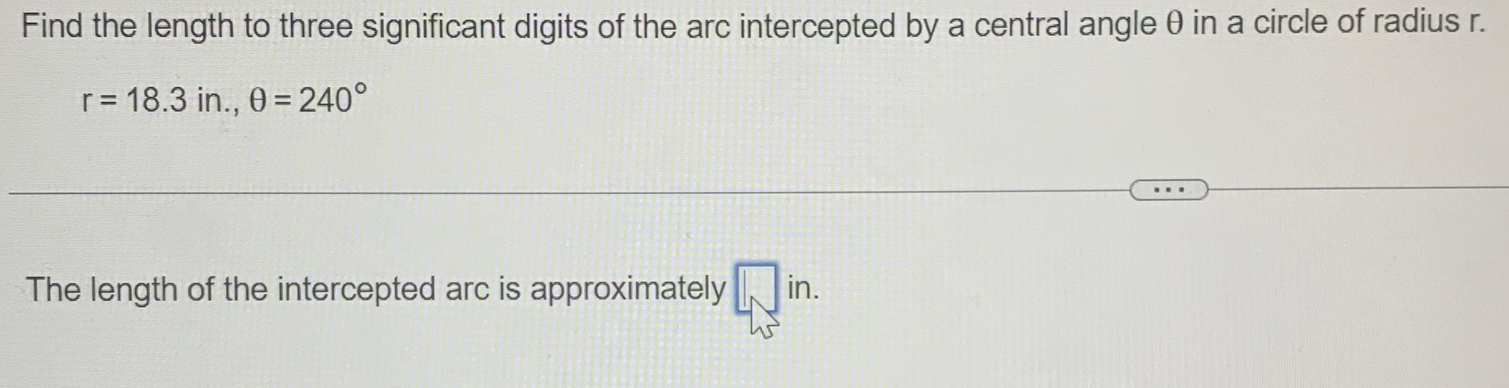 Solved Find the length to three significant digits of the | Chegg.com