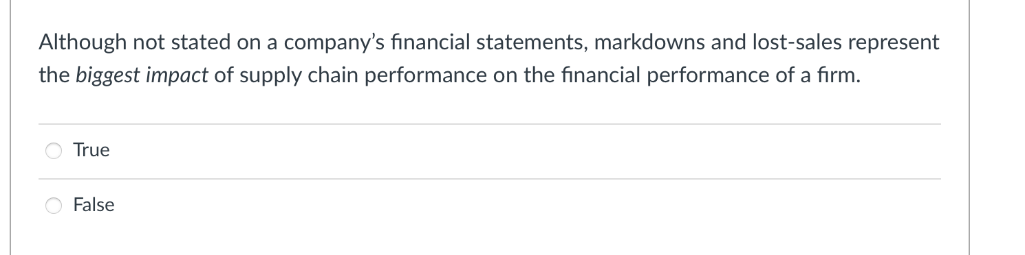 Solved The supplier is the primary integral component of the | Chegg.com