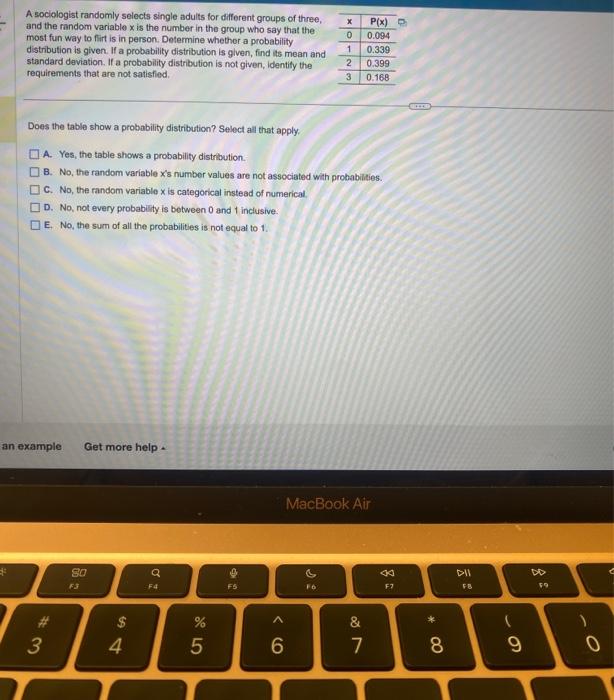 Solved A sociologist randomly selects single adults for | Chegg.com