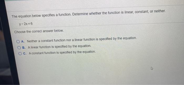 Solved The equation below specifies a function. Determine | Chegg.com