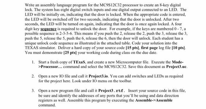 Write an assembly language program for the MC9S12C32 | Chegg.com