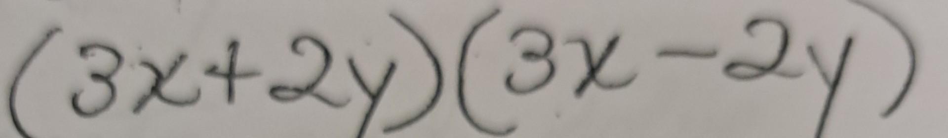 Solved (3x+2y)(3x−2y) | Chegg.com