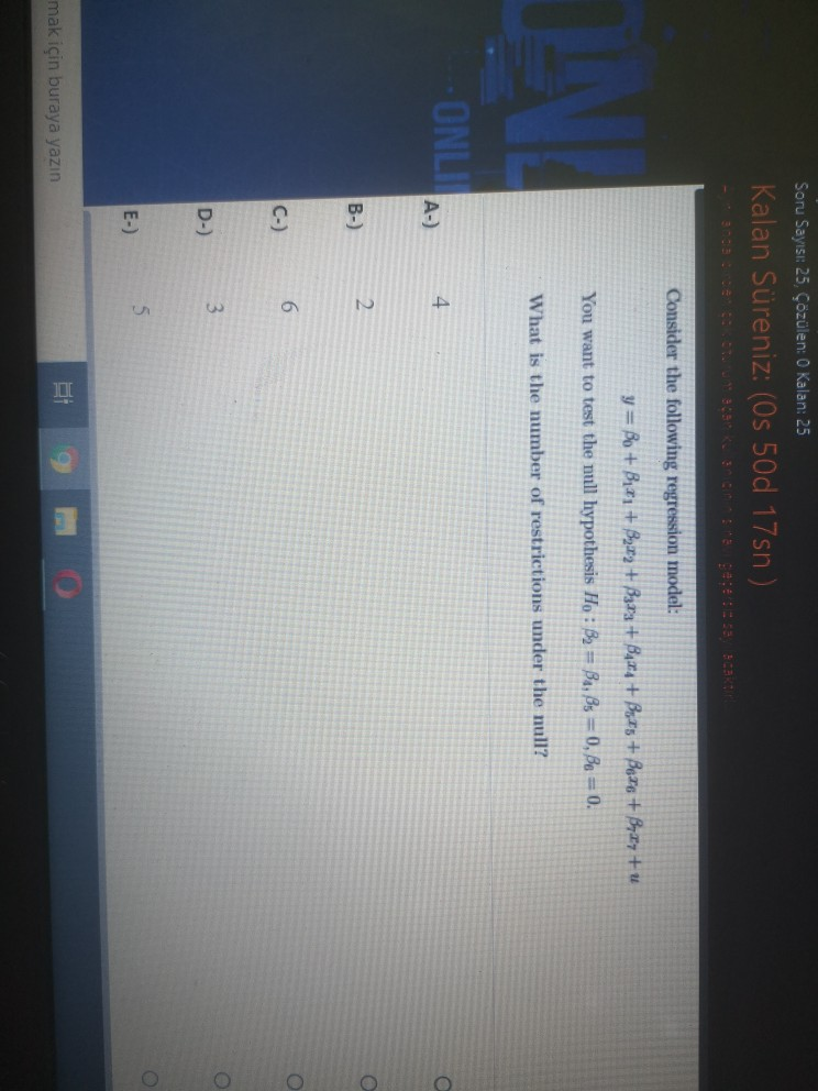 Solved SORU-1 Based on the following GRETL output, which one | Chegg.com