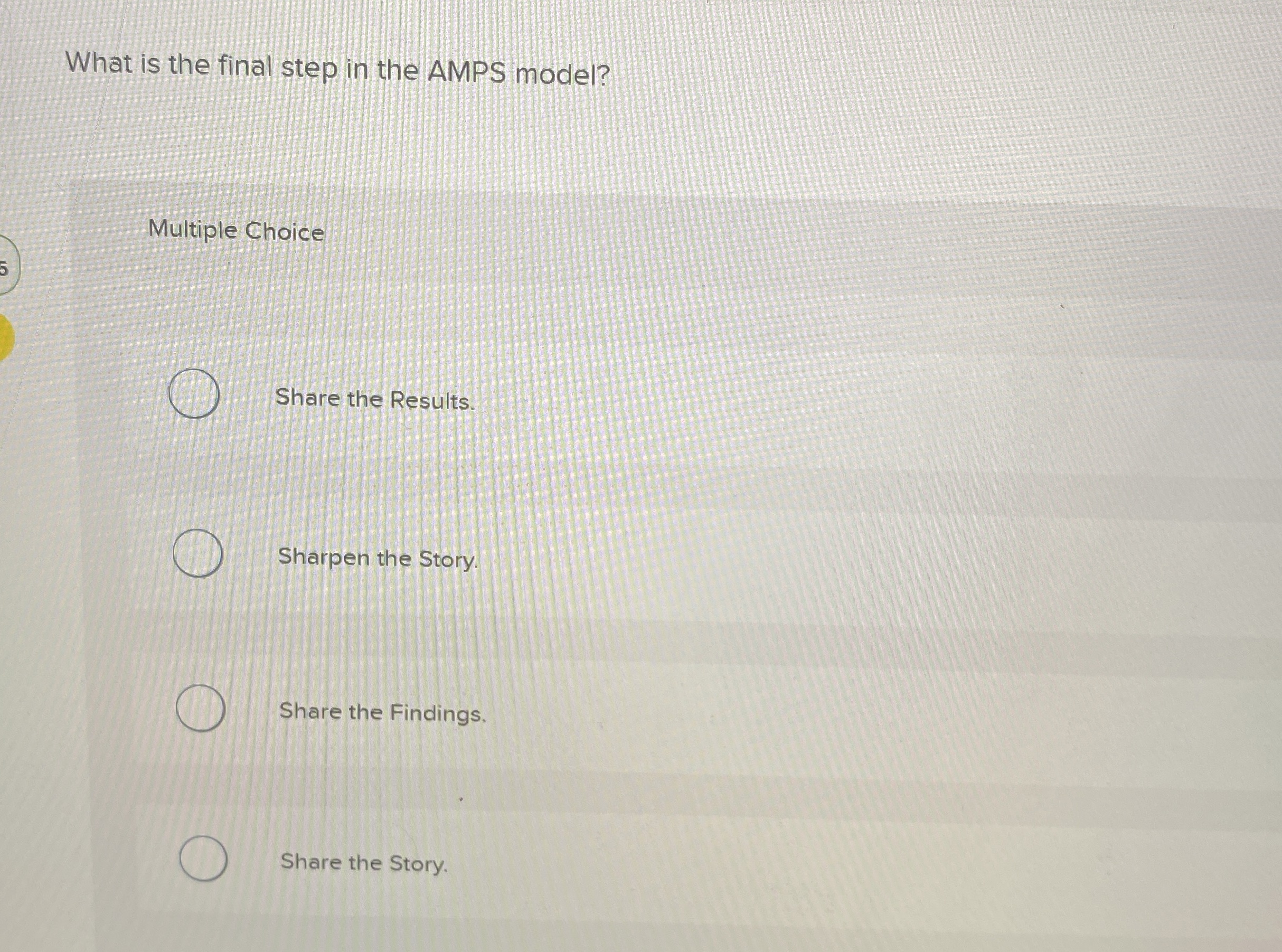Solved What is the final step in the AMPS model?Multiple | Chegg.com