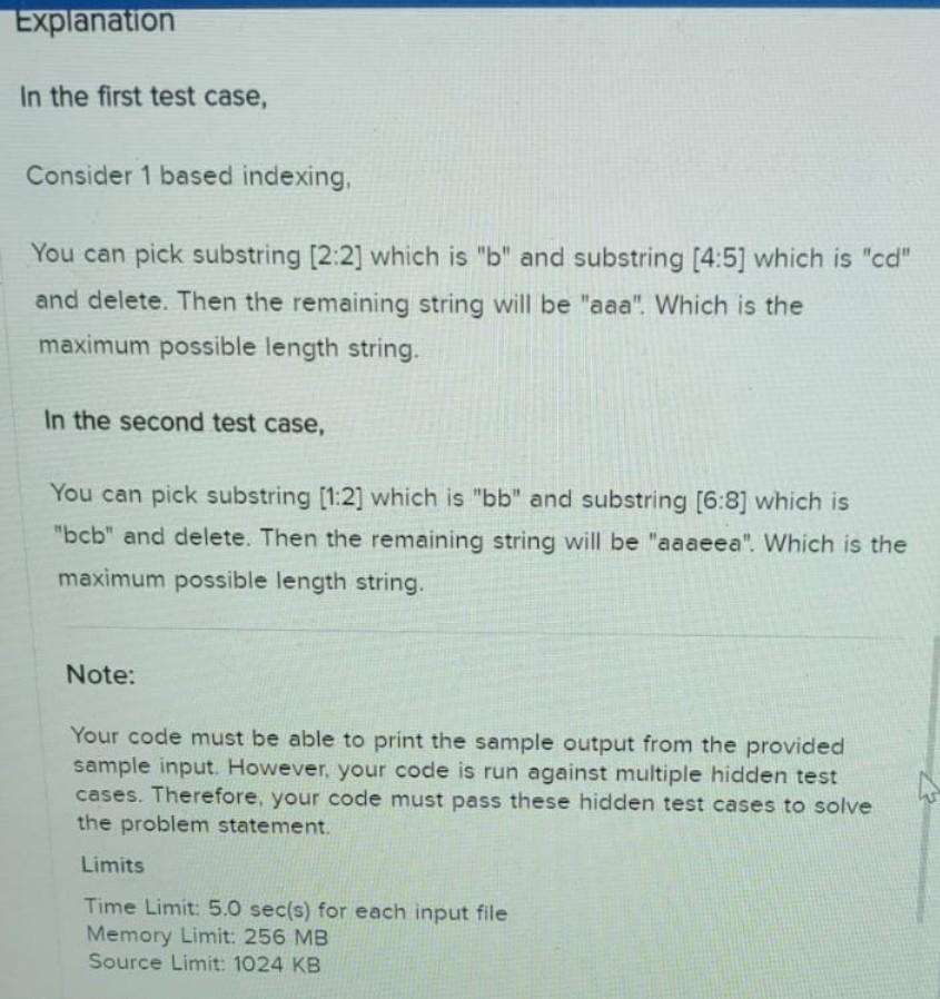 Solved Longest Vowel String 1 2. You are given a string S | Chegg.com
