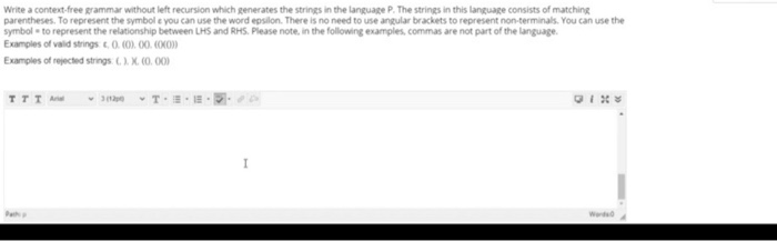 Solved Write a context-free grammar without left recursion | Chegg.com