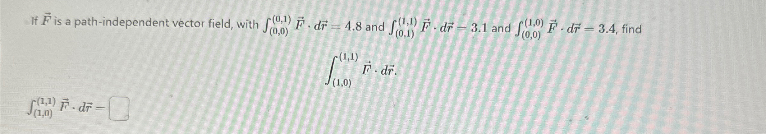 Solved If vec(F) ﻿is a path-independent vector field, with | Chegg.com