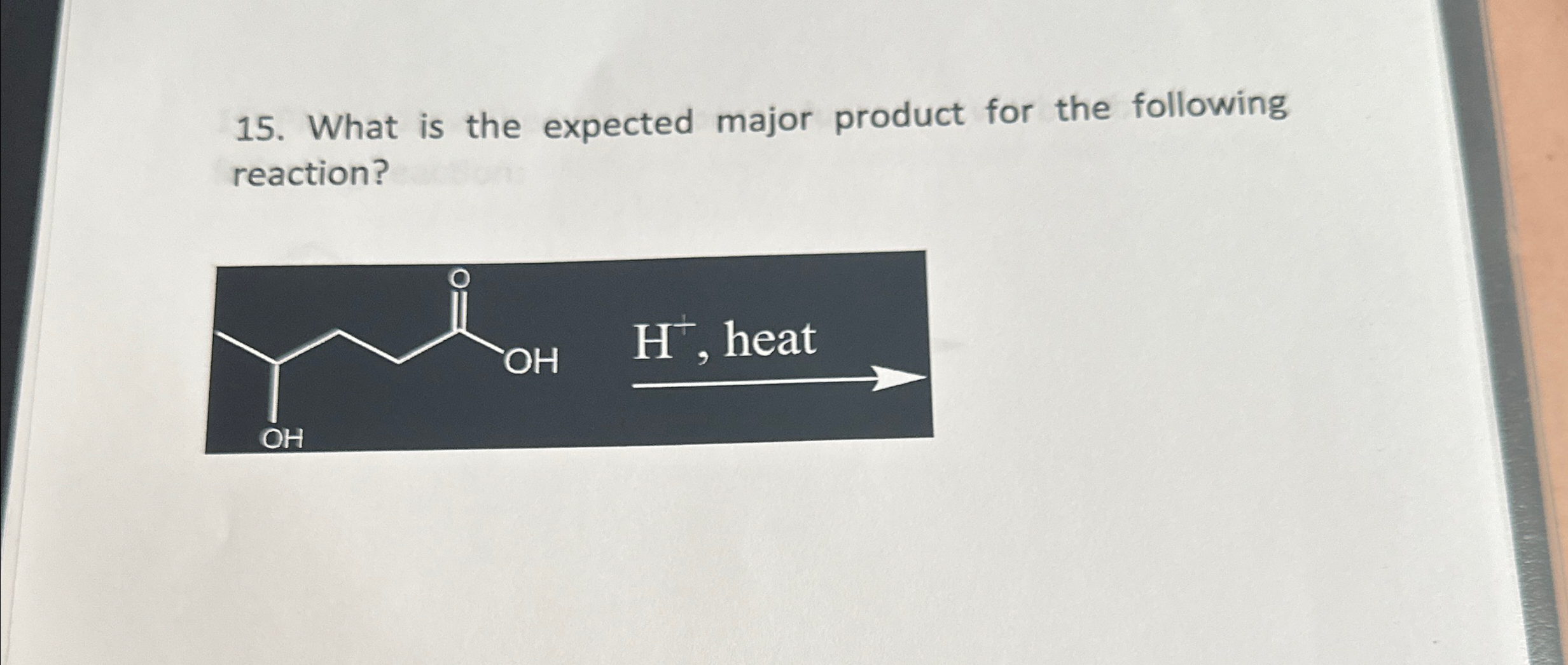 Solved What Is The Expected Major Product For The Following