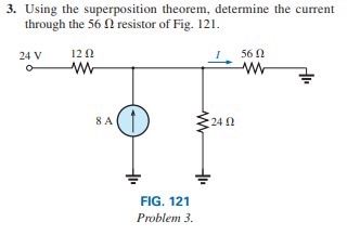 Solved Using the superposition theorem, determine the | Chegg.com