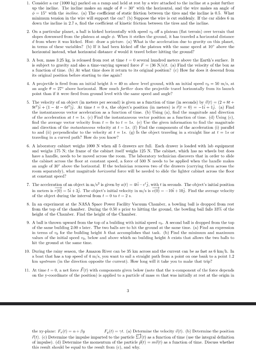 Solved Need help with physics study guide and equations | Chegg.com