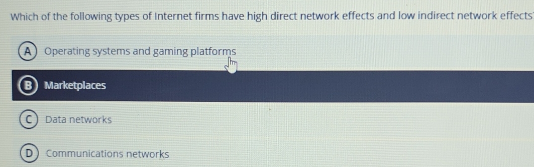 Solved Which of the following types of Internet firms have | Chegg.com