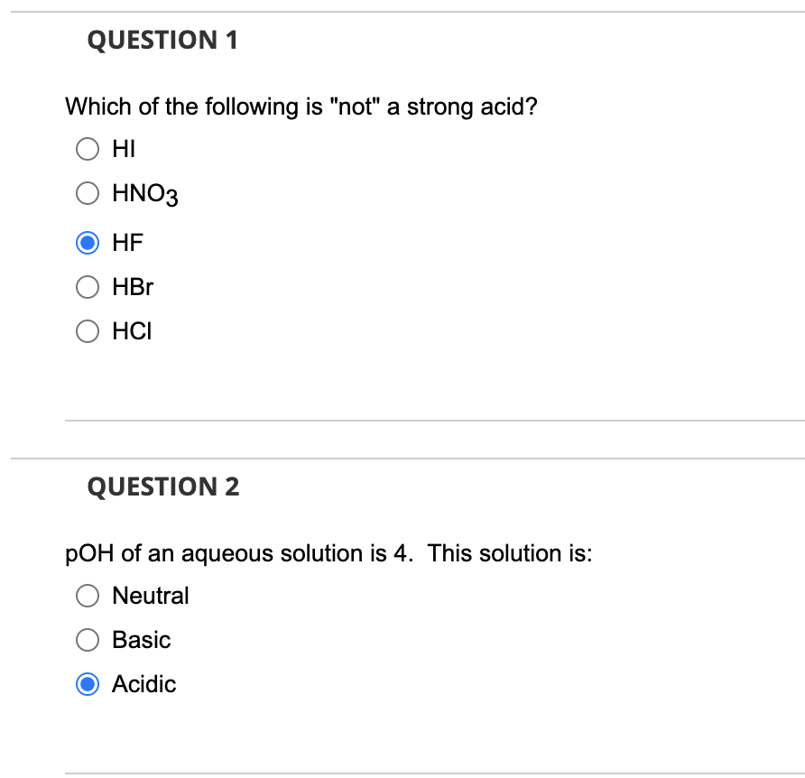 Solved QUESTION 1Which of the following is "not" a strong | Chegg.com