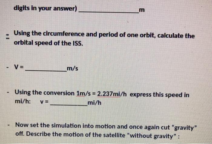 Solved Lab: Gravity and Orbits Objective: A primarily | Chegg.com