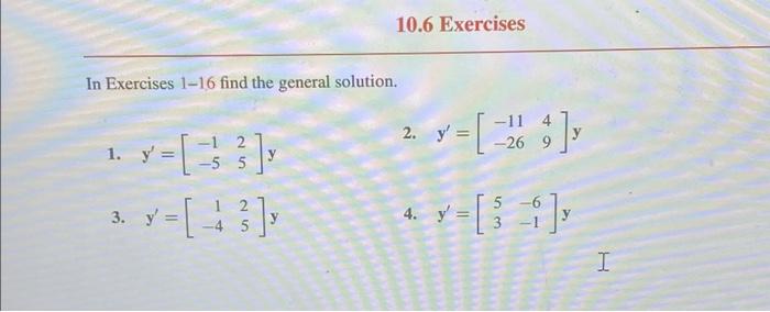 Solved In Exercises 1-16 find the general solution. 1. | Chegg.com