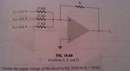 Solved Calculate the output voltage of the circuit in Fig. | Chegg.com