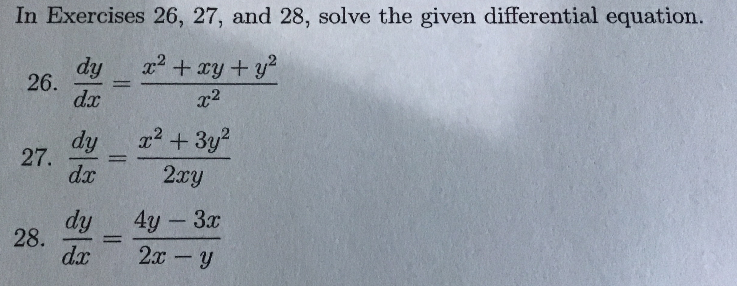 Solved In Exercises 26, 27, ﻿and 28, ﻿solve the given | Chegg.com