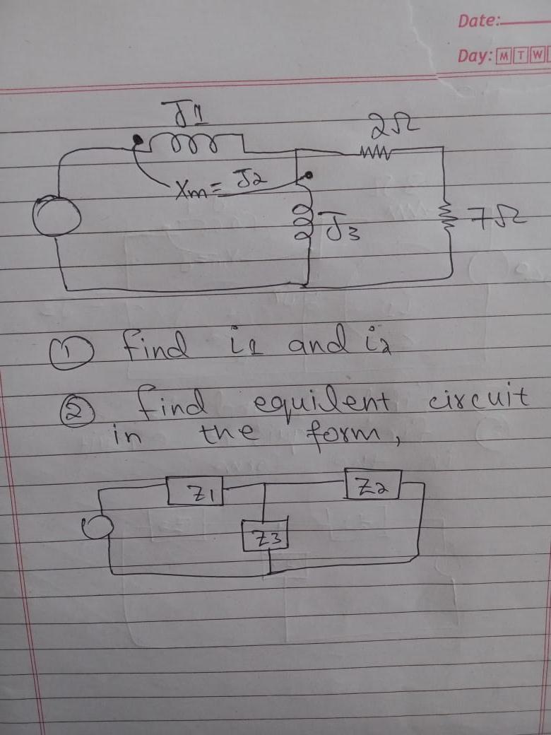 (1) find i1 and i2 (2) find equilent circuit in the | Chegg.com