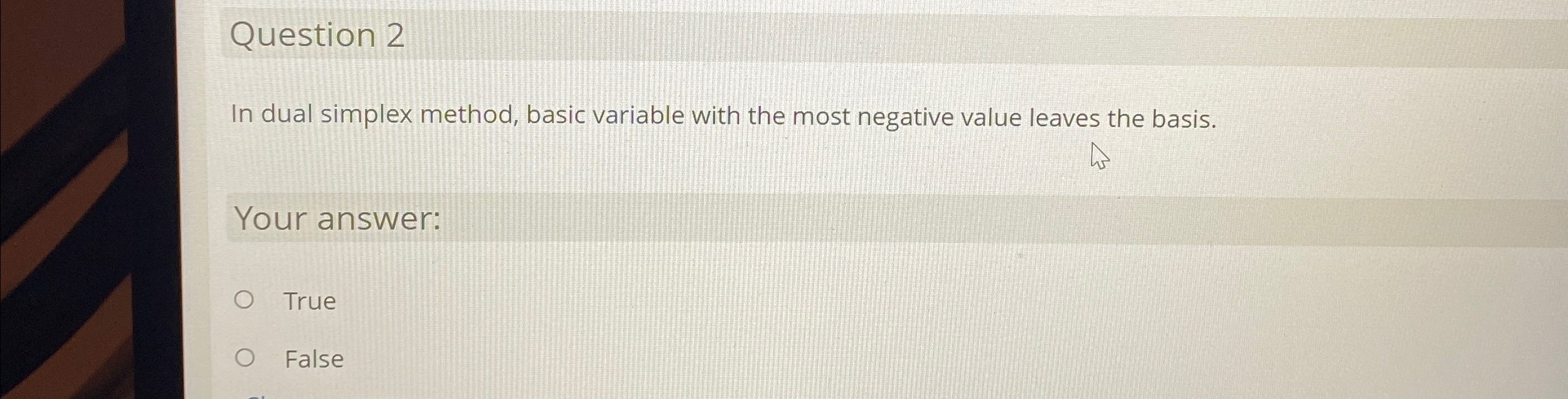 Solved Question 2In dual simplex method, basic variable with | Chegg.com