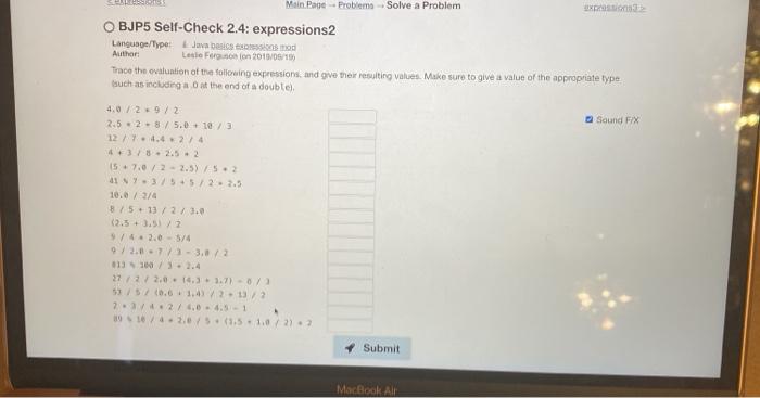 Main Page -- Problem Solve a Problem BJP5 Self-Check | Chegg.com
