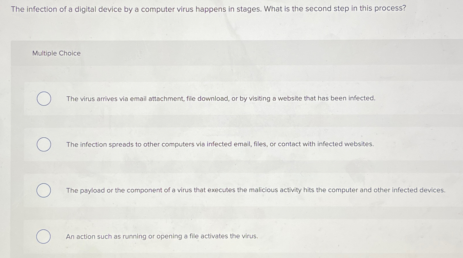 Solved The infection of a digital device by a computer virus | Chegg.com
