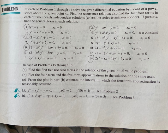 Solved PROBLEMS In each of Problems 1 through 14 solve the | Chegg.com