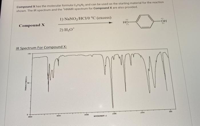 Solved Compound X has the molecular formula CH.N, and can be | Chegg.com