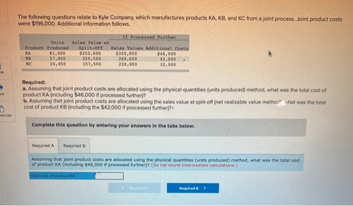 Solved The following questions relate to Kyle Company, which | Chegg.com