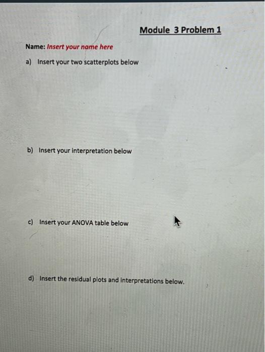 Solved Deliverable: Use the HW 3_1 Template.doc word | Chegg.com