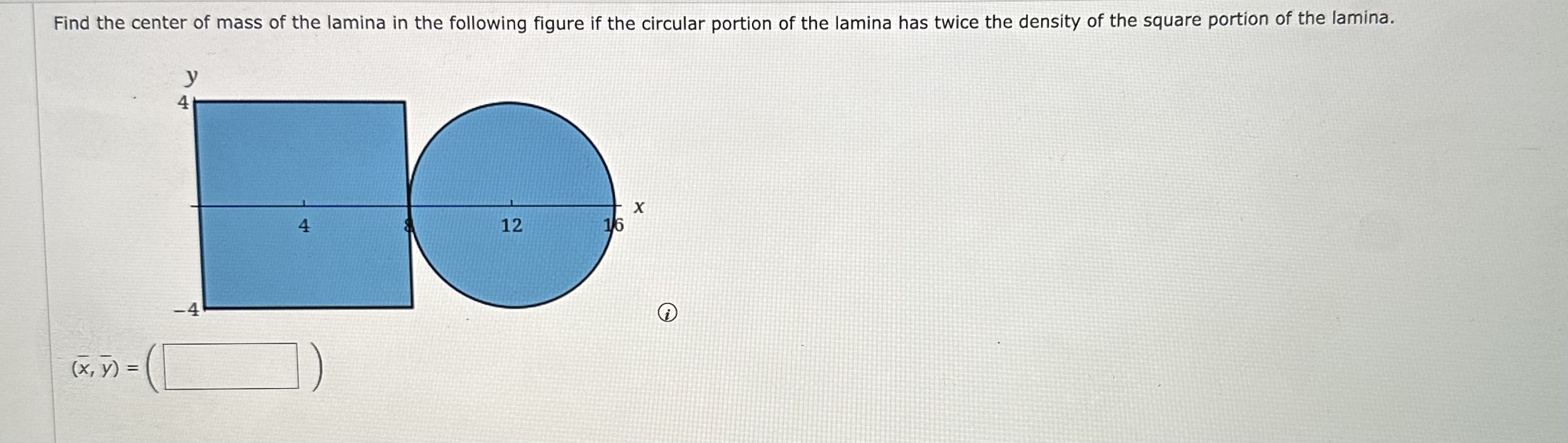 Solved Find the center of mass of the lamina in the | Chegg.com