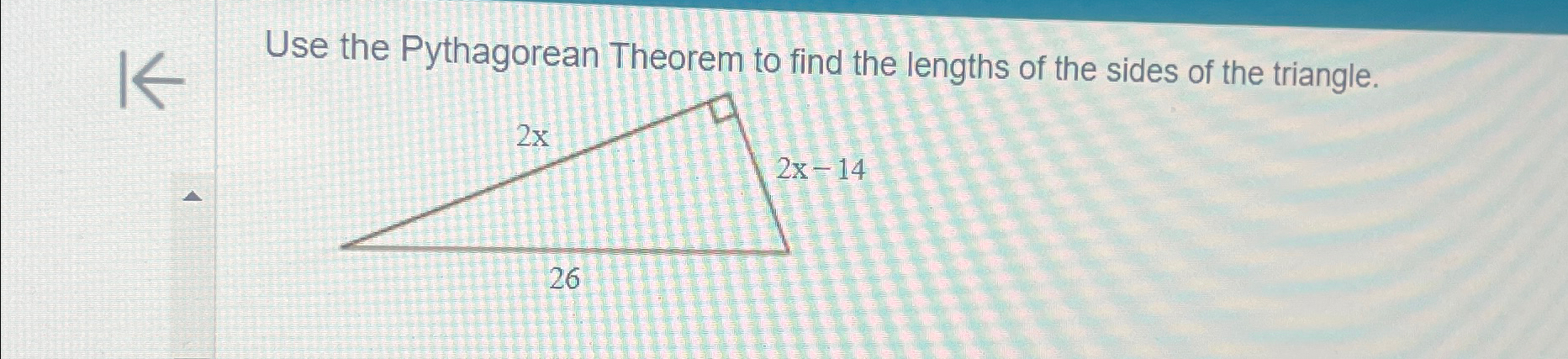 Solved Use the Pythagorean Theorem to find the lengths of | Chegg.com