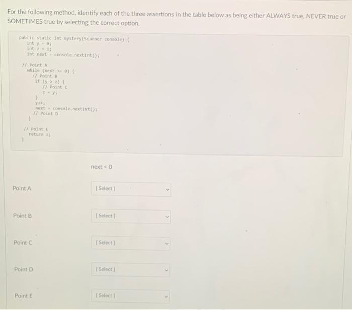 Solved Given the following method definitions: public static | Chegg.com