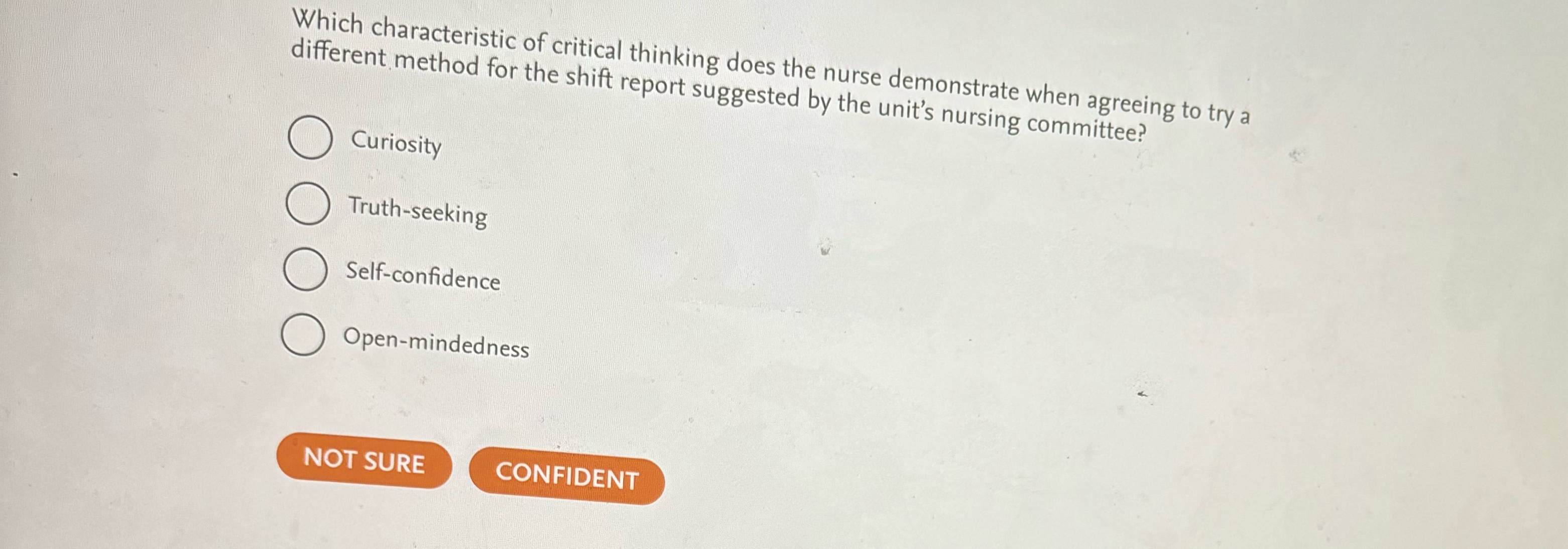 Solved Which characteristic of critical thinking does the | Chegg.com