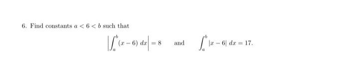 Solved 6. Find constants a