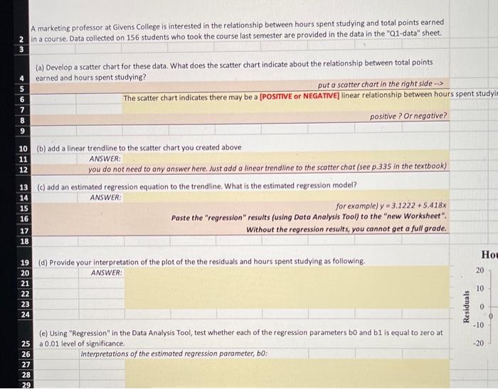 A marketing professor at Givens College is interested | Chegg.com