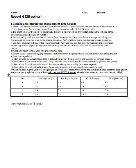 Solved Class Section Name Report 4 (20 points) 1-Making and | Chegg.com
