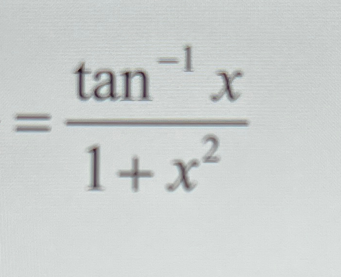 Solved =tan-1x1+x2Find the derivative | Chegg.com