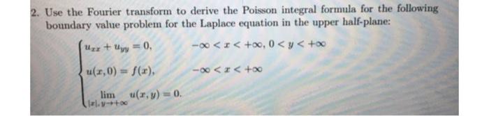 Solved 2. Use the Fourier transform to derive the Poisson | Chegg.com
