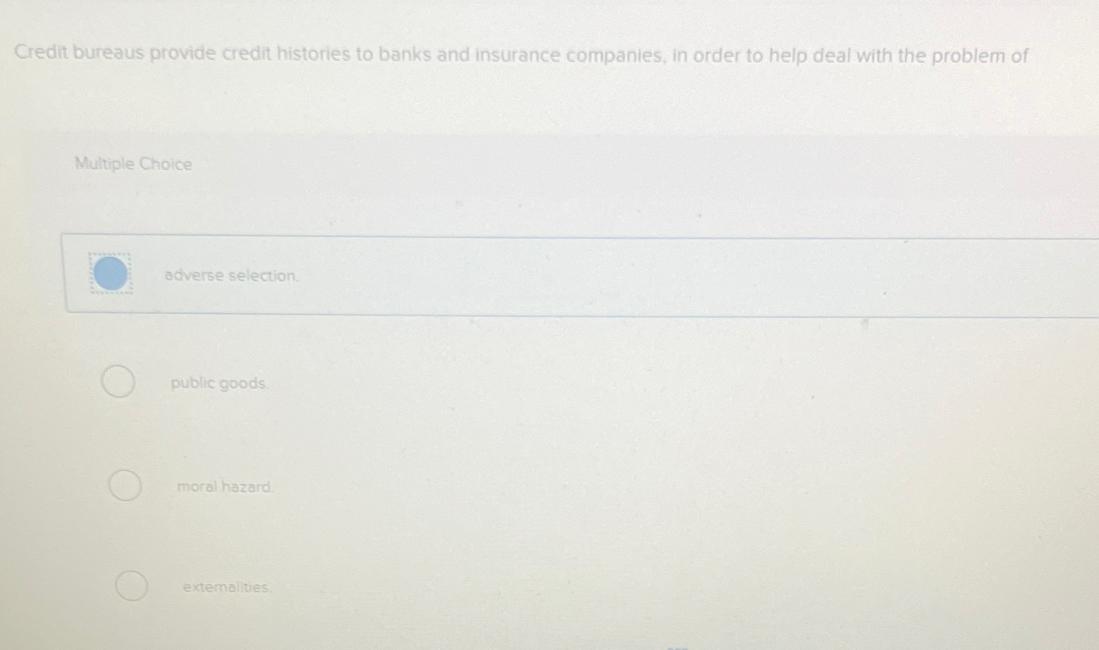 Solved Credit bureaus provide credit histories to banks and | Chegg.com