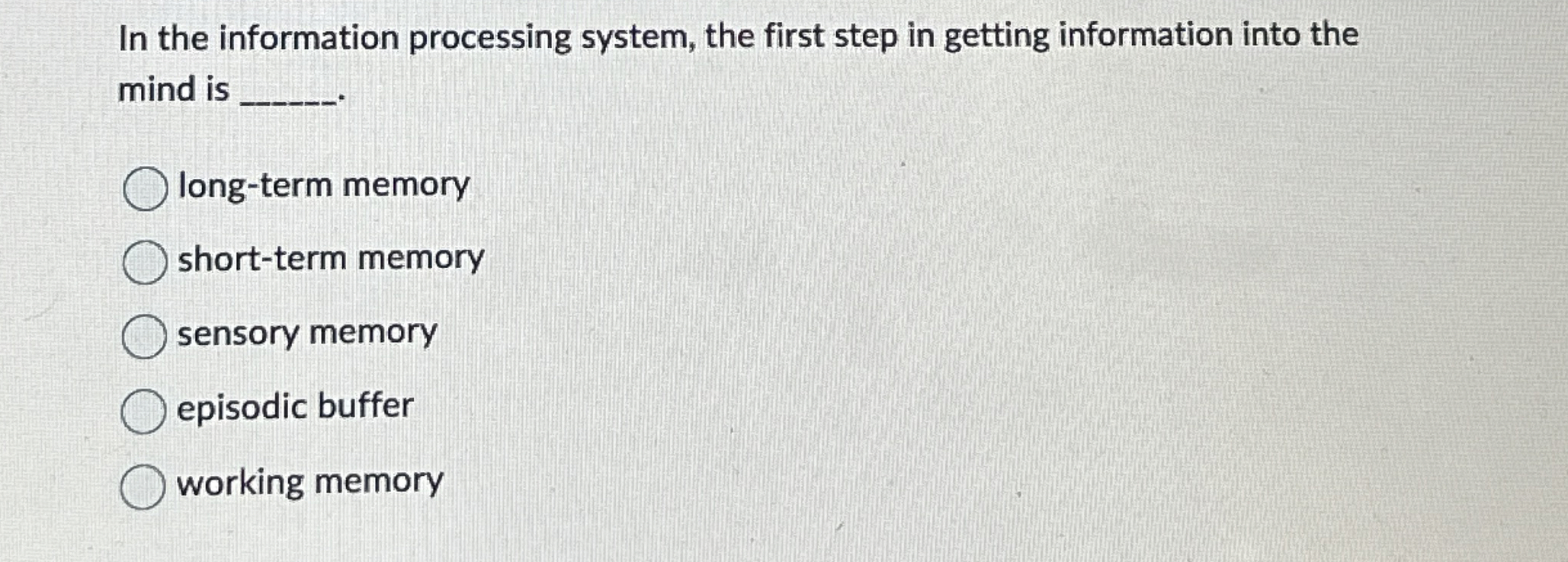 Solved In the information processing system, the first step | Chegg.com