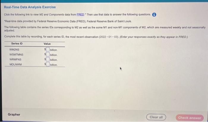Real-Time Data Analysis Exercise Click the following | Chegg.com